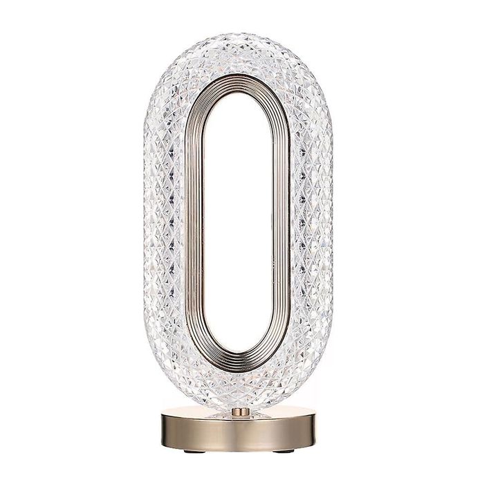 Oval Shaped Crystal Night Lamp Rechargeable For Bedroom, Adults and ...